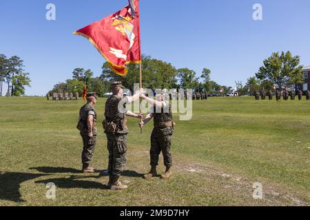 U.S. Marine Corps Col. Karin Fitzgerald, commanding officer of 2nd ...