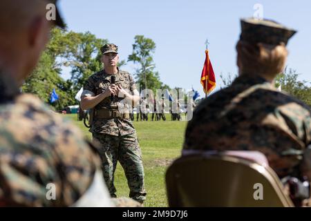 U.S. Marine Corps Col. Karin Fitzgerald, commanding officer of 2nd ...