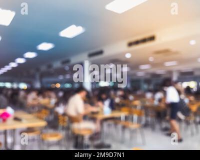 blur of people at canteen or food court background Stock Photo - Alamy