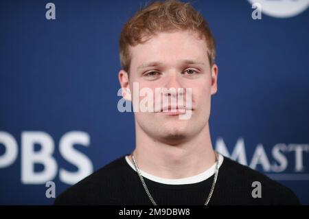 Solly McLeod poses for a photo before the PBS "Masterpiece" panel ...