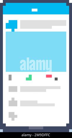 Display SNS on smartphone. Vector illustration that is easy to edit ...