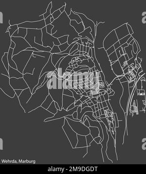 Street roads map of the WEHRDA DISTRICT, MARBURG Stock Vector Image ...