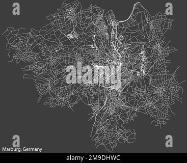 Street roads map of MARBURG, GERMANY Stock Vector Image & Art - Alamy