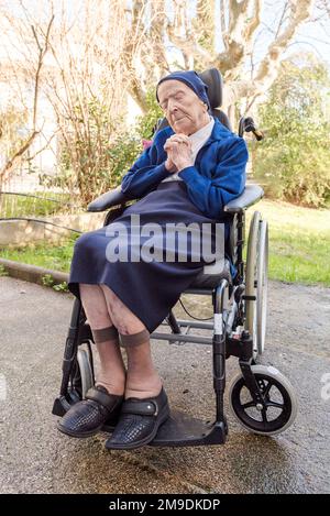 Lucile Randon also known as Sister Andre is seen photographed. She is ...