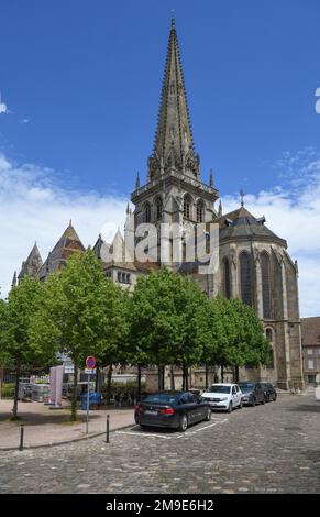 Saint-Lazare Cathedral, Autun, Departement Saone-et-Loire, Region ...