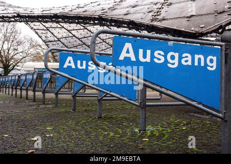 Exit gates Olympic Stadium, tent roof, Olympic Park, Munich, Bavaria ...