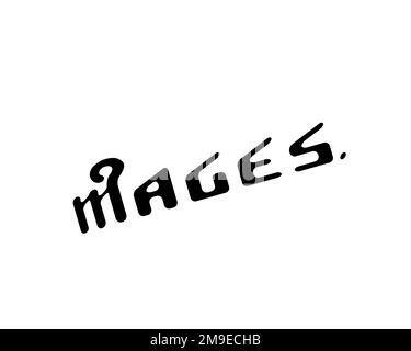 Mages company, rotated logo, white background B Stock Photo - Alamy