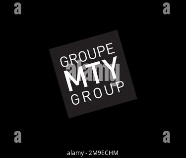 MTY Food Group, rotated logo, black background B Stock Photo - Alamy