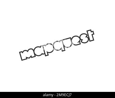 MapQuest, rotated logo, white background B Stock Photo - Alamy