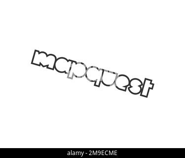 MapQuest, rotated logo, white background Stock Photo - Alamy