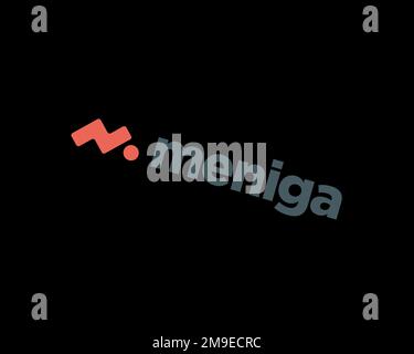 Meniga, Logo, Black background Stock Photo - Alamy