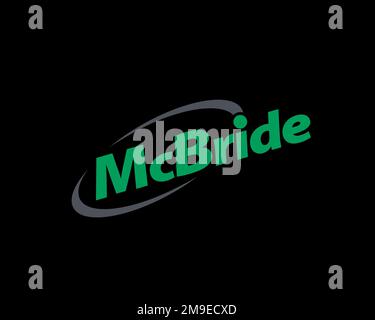 McBride plc, Logo, Black background Stock Photo - Alamy