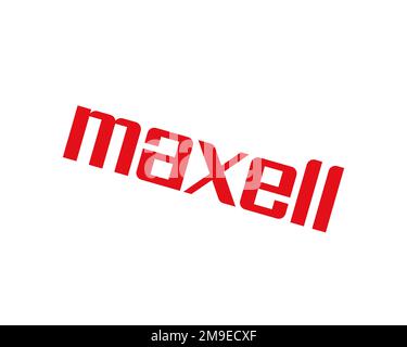 Maxell, rotated logo, white background Stock Photo - Alamy