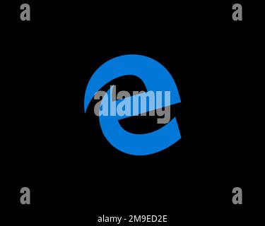 Microsoft Edge, Logo, Black background Stock Photo - Alamy