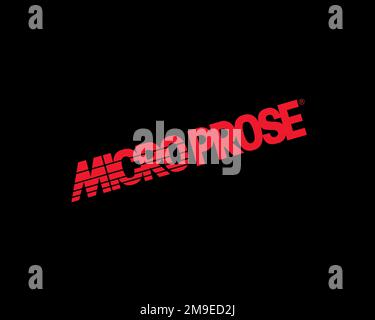 MicroProse, Logo, Black background Stock Photo - Alamy