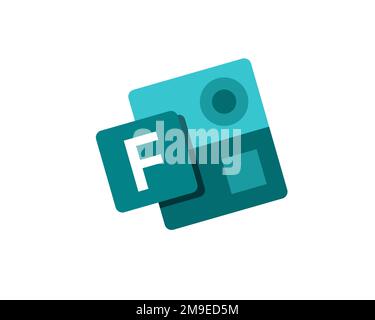 Microsoft Forms, rotated logo, white background B Stock Photo - Alamy