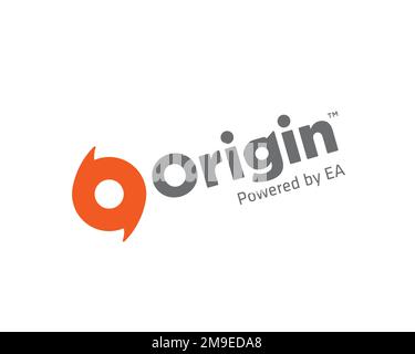 Origin service, Logo, White background Stock Photo - Alamy