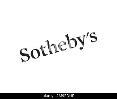 Sotheby's, rotated logo, white background B Stock Photo - Alamy