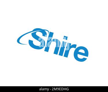 Shire pharmaceutical company, rotated logo, white background Stock ...