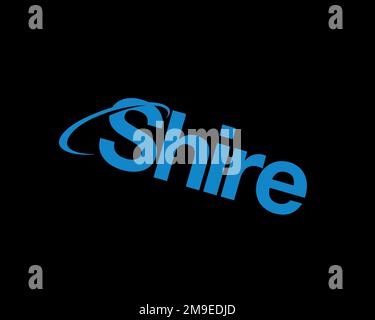 Shire pharmaceutical company, rotated logo, white background Stock ...