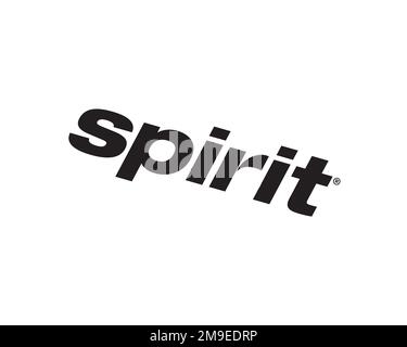 Spirit Airline, rotated logo, white background Stock Photo - Alamy