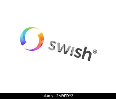 Swish payment, rotated logo, white background Stock Photo - Alamy