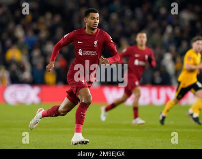 Wolverhampton, UK. 17th Jan, 2023. Harvey Elliott of Liverpool ...