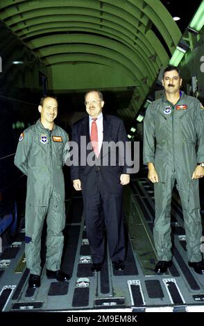 Medium shot, front view, Techincal Sergeant Gary Pino, USAF, 9th Air ...