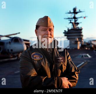US Navy Captain David Logsdon, Commanding Officer, USS HARRY S. TRUMAN ...