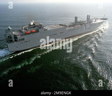 Starboard quarter view of the MSC (Military Sealift Command) strategic ...