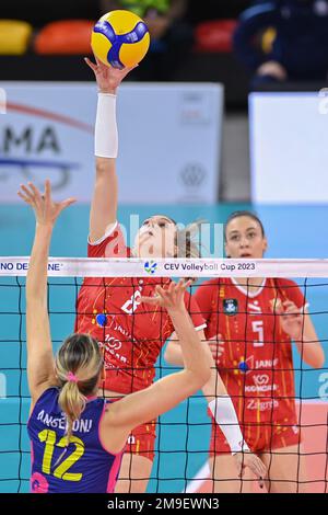 Florence, Italy. 17th Jan, 2023. Katarina Luketic (Mladost Zagreb ...