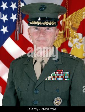 U.S. Marine Corps Major General Eric E. Austin gives a speech during a ...