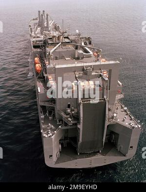 A stern on view of the Military Sealift Command survey ship USNS ...