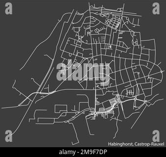 Street roads map of the HABINGHORST DISTRICT, CASTROP-RAUXEL Stock ...