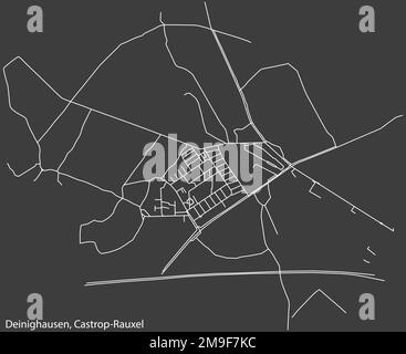 Street roads map of the DEININGHAUSEN DISTRICT, CASTROP-RAUXEL Stock ...