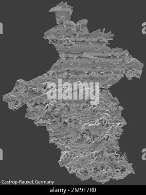 Topographic relief map of CASTROP-RAUXEL, GERMANY Stock Vector Image ...