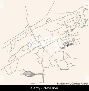 Street roads map of CASTROP-RAUXEL, GERMANY Stock Vector Image & Art ...