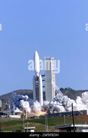 The Titan IV-B rocket, launched from Vandenberg Air Force Base, carried ...