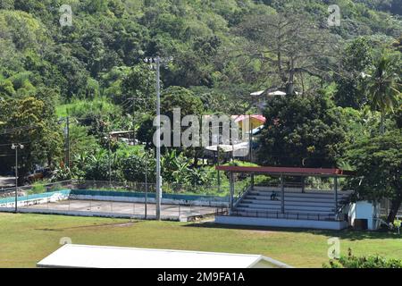 Canaries Playing Field, Canaries, Saint Lucia Stock Photo - Alamy