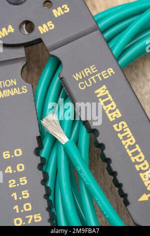 Close shot of Chinese made unbranded wire stripper & wire cutter for 26 ...