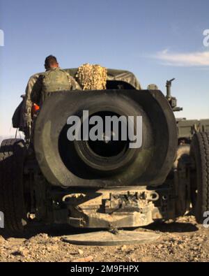 Rounds from the M198 155mm Towed Howitzer impact the mountainous ...