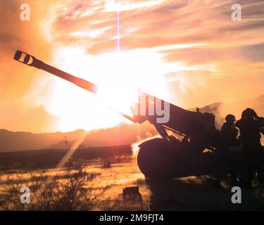 The (USMC) M198 155mm Howitzer from 3rd Marine Regiment, 12th Battalion ...