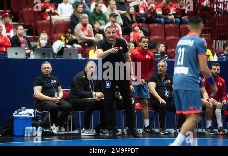 Malmo, Sweden. 17th, January 2023. Referee Milos Raznatovic seen during ...