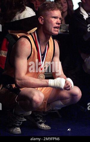 US Marine Corps boxer Herberto Acevedo (Right) and US Navy boxer Julian ...