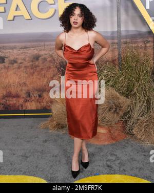 Jasmine Aiyana Garvin arrives at the Peacock''s POKER FACE Los Angeles ...