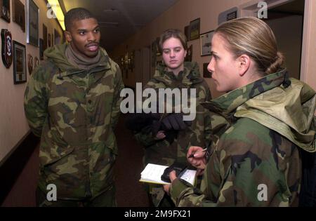 US Marine Corps Captain Rebecca Goodrich-Hinton, Deputy Director of ...