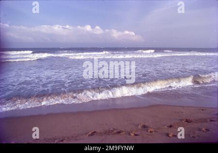 Waves occur when the force of the wind blows over surface water ...