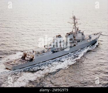 A starboard quarter view (135 degrees off centerline) of the guided ...
