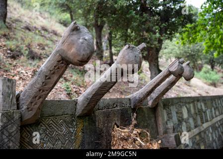 Altar dedicated to god Mahandeo of Kalash people, Brun Village ...