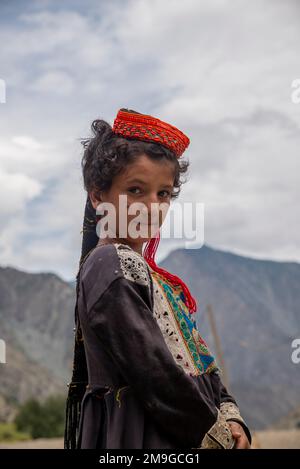 Traditional Kalasha girl, Chitral, Pakistan Stock Photo - Alamy